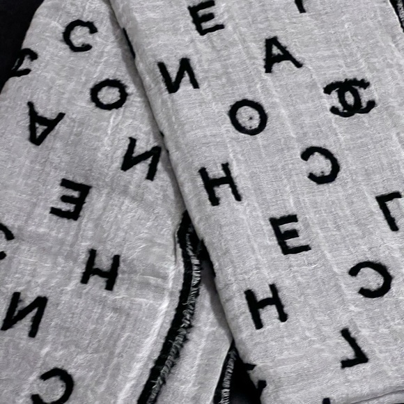 CHANEL | Accessories | Chanel Cc Coco Scarf Cashmere And Silk Blend ...